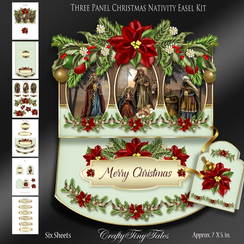 Three Panel Christmas Nativity Easel Kit - CUP1063520_1784 | Craftsuprint