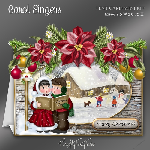 Carol Singers Christmas Tent Card-1 - CUP1137237_1784 | Craftsuprint