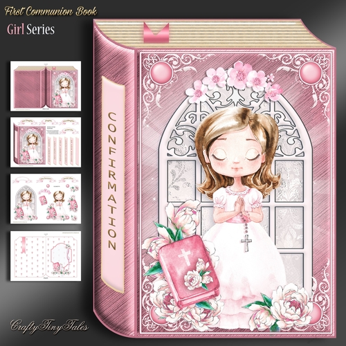 First Communion Book Card Girl-3 - CUP1150646_1784 | Craftsuprint