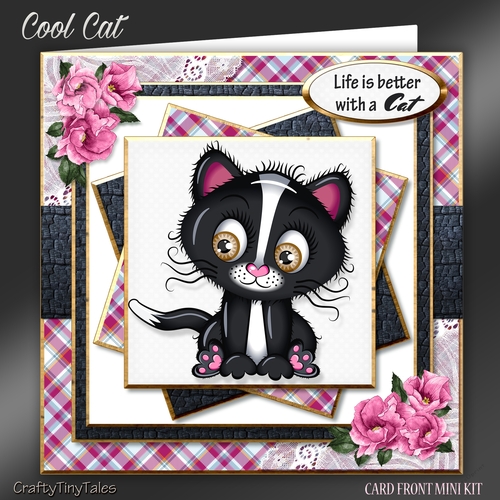 COOL CAT Card Front Kit-4 - CUP1157663_1784 | Craftsuprint
