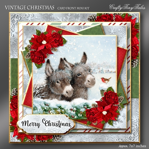 Vintage Christmas Card Front Kit-1 - CUP1159256_1784 | Craftsuprint