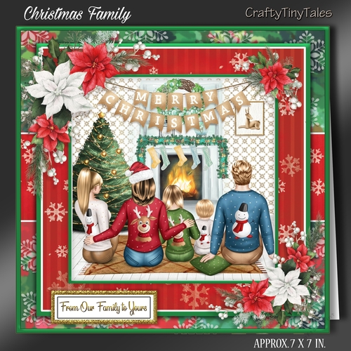 Christmas Family Card Front Mini Kit - CUP1176524_1784 | Craftsuprint