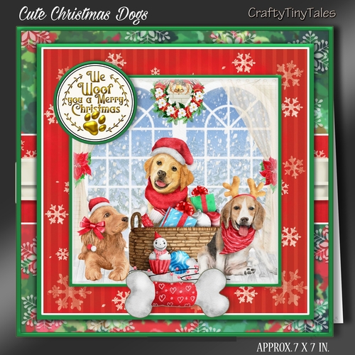 Cute Christmas Dogs Kit-4 - CUP1177125_1784 | Craftsuprint