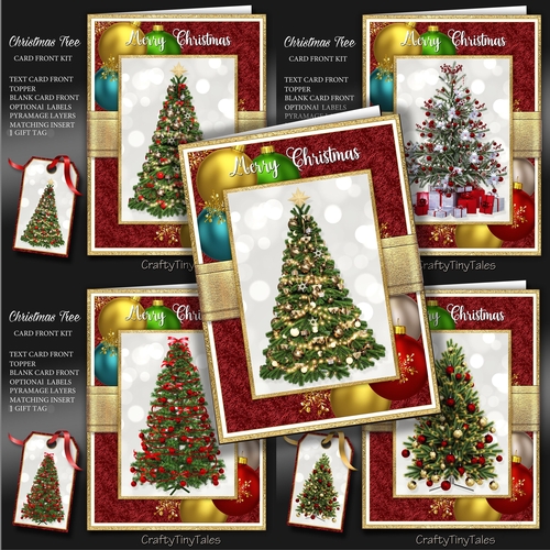 Christmas Tree 5X7 Card Front BUNDLE - CUP1184210_1784 | Craftsuprint