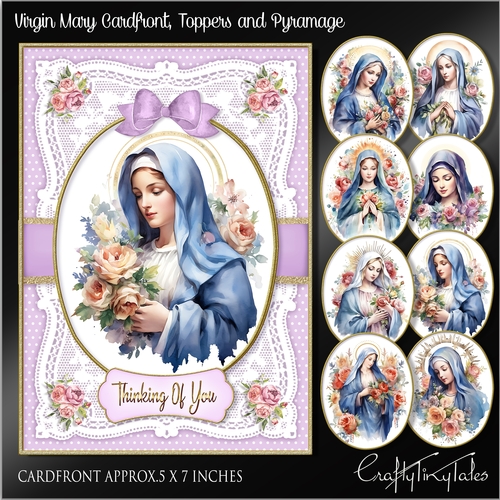 Virgin Mary Cardfront Toppers Pyramage -2 - CUP1234500_1784 | Craftsuprint