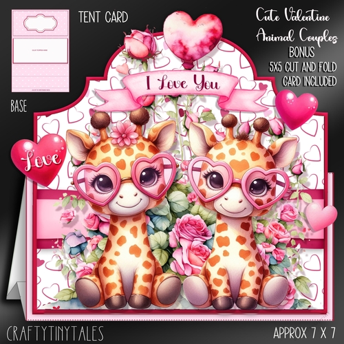 Cute Valentine Animal Couples Kit-3 - CUP1270116_1784 | Craftsuprint