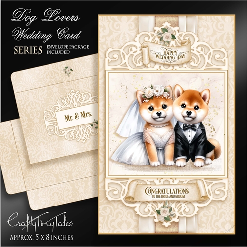 Dog Lovers Wedding Card Kit-6 - CUP1316329_1784 | Craftsuprint