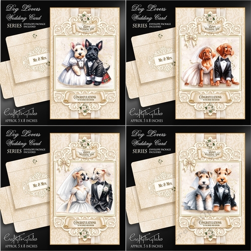 Dog Lovers Wedding Card BUNDLE-1 - CUP1316449_1784 | Craftsuprint