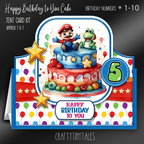 Happy Birthday to You Cake Tent Card - CUP1356300_1784 | Craftsuprint