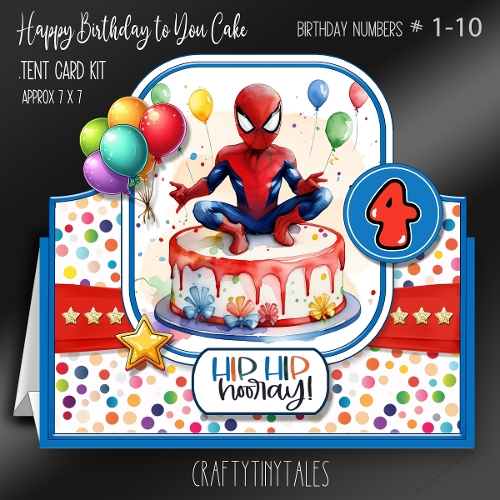 Happy Birthday to You Cake Tent Card-2 - CUP1356301_1784 | Craftsuprint
