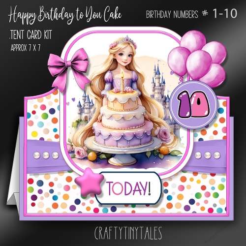 Happy Birthday to You Cake Tent Card-3 - CUP1356373_1784 | Craftsuprint