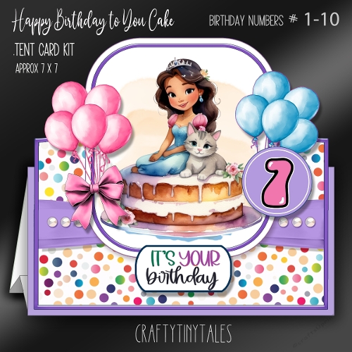 Happy Birthday to You Cake Tent Card-4 - CUP1356374_1784 | Craftsuprint