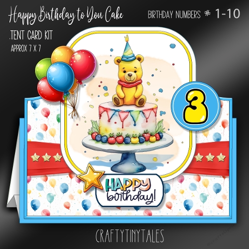 Happy Birthday to You Cake Tent Card-5 - CUP1356375_1784 | Craftsuprint