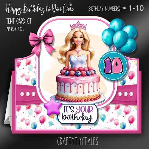 Happy Birthday to You Cake Tent Card-13 - CUP1358956_1784 | Craftsuprint