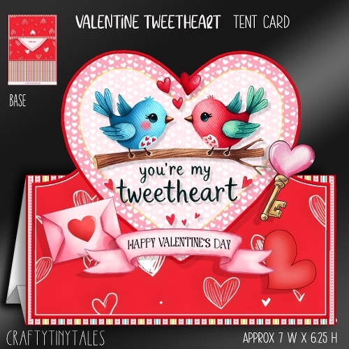 Valentine Tweetheart Tent Card Kit - CUP1362673_1784 | Craftsuprint