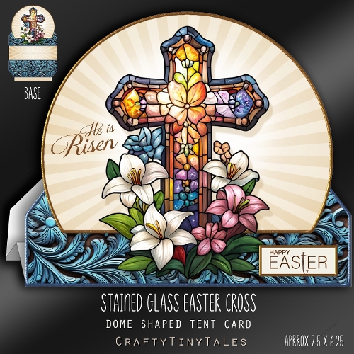 Stained Glass Easter Dome Tent Card - CUP1373833_1784 | Craftsuprint