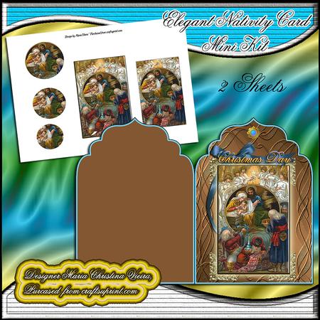 Elegant Nativity Card Mini Kit - CUP384454_1784 | Craftsuprint