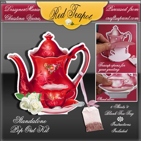 Red Teapot Stand Alone Kit - CUP405356_1784 | Craftsuprint