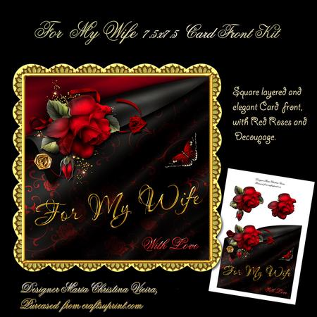 For My Wife Card Front. - CUP416319_1784 | Craftsuprint