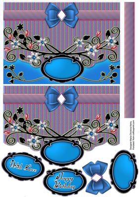 Fancy Card Front Powder Blue - CUP476016_1784 | Craftsuprint