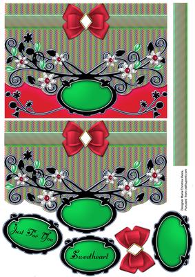 Fancy Red Card Front - CUP476844_1784 | Craftsuprint