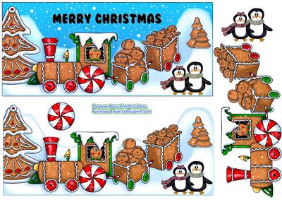 Dl Gingerbread Train Card Front - CUP488293_1784 | Craftsuprint