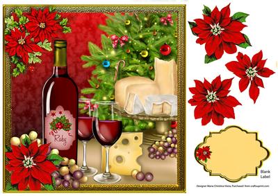 Ruby Wine and Cheese 8x8 Cf - CUP639357_1784 | Craftsuprint