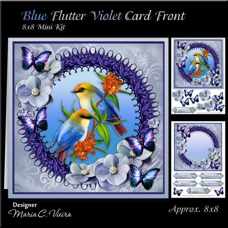 Blue Flutter Violet Card Front Kit - CUP662294_1784 | Craftsuprint