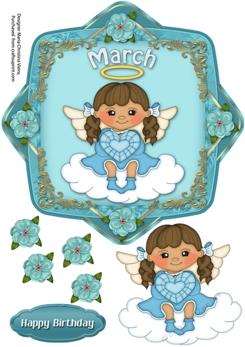 March Birthstone Topper - CUP724199_1784 | Craftsuprint