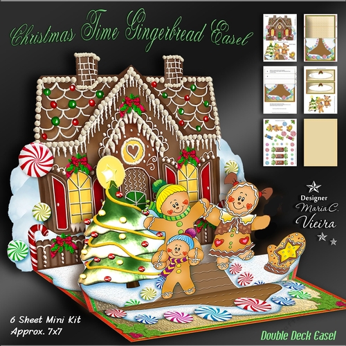 Christmas Time Gingerbread House easel - CUP750602_1784 | Craftsuprint
