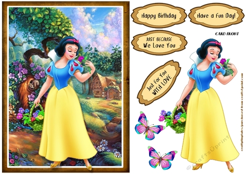 Snow White Card Front Sheet 3 - CUP801558_1784 | Craftsuprint