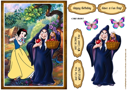 Snow White Card Front Sheet 5 - CUP801562_1784 | Craftsuprint