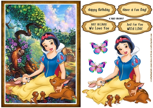 Snow White Card Front Sheet 7 - CUP801564_1784 | Craftsuprint