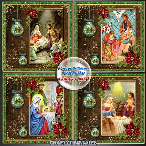 Happy Holidays Nativity Scene Bumper Kit.1 - CUP816308_1784 | Craftsuprint