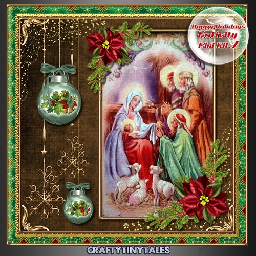 Happy Holidays Nativity Scene Kit.7 - CUP816397_1784 | Craftsuprint