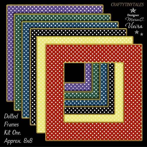 6 Dotted Designer Frames Kit 1 - CUP819251_1784 | Craftsuprint
