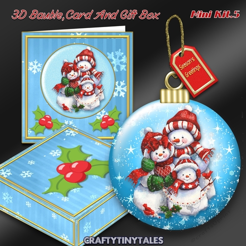 3D Bauble Card And Gift Box Kit 5 - CUP823185_1784 | Craftsuprint