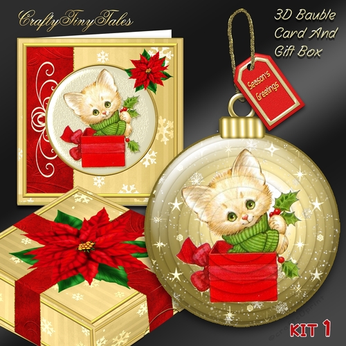 3D Bauble Card And Gift Box Set Two Mini Kit 1 - CUP826562_1784 ...