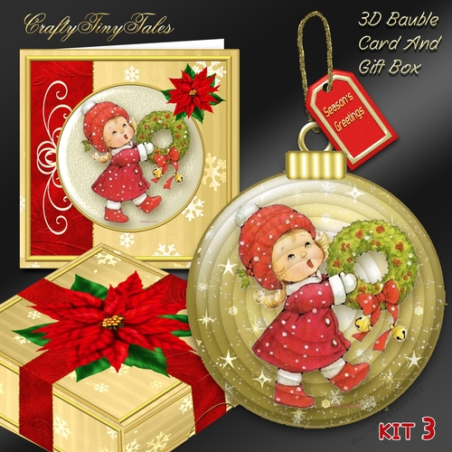 3D Bauble Card And Gift Box Set Two Mini Kit 3 - CUP826565_1784 ...