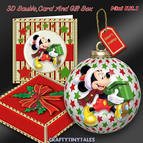3D Bauble Card And Gift Box - CUP827548_1784 | Craftsuprint