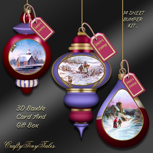 3D Bauble Card And Gift Box Shaped Baubles Bundle - CUP836258_1784 ...