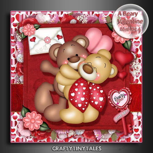 A Beary Valentine Card Front Mini Kit. 4 - CUP842727_1784 | Craftsuprint