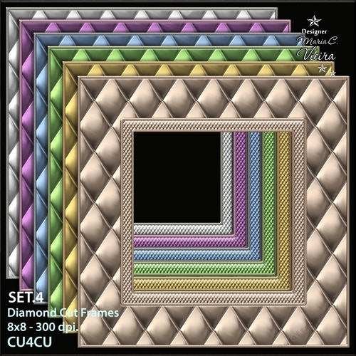 Six Diamond Cut 8x8 Frame Set 4 - CUP863657_1784 | Craftsuprint