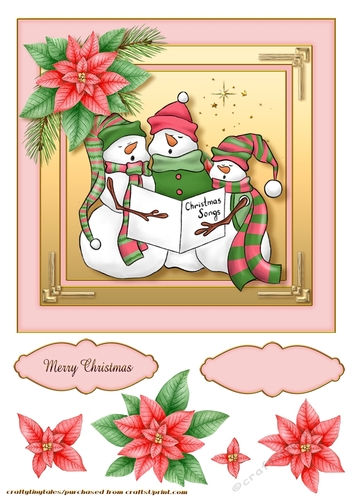 Winter Delights Pink CardFront -3 - CUP887747_1784 | Craftsuprint