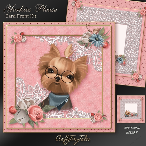 Yorkies Please Card Front Mini Kit-7 - CUP964645_1784 | Craftsuprint