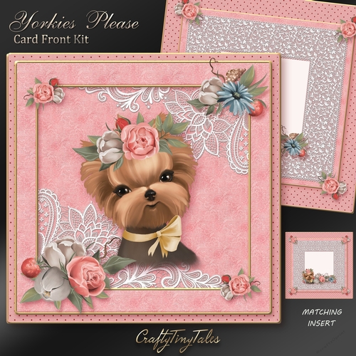 Yorkies Please Card Front Mini Kit-9 - CUP964647_1784 | Craftsuprint