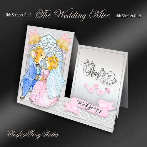 Side Stepper Wedding Mice Card Kit-3 - CUP969806_1784 | Craftsuprint