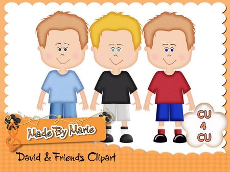David & Friends Clipart - Cu4cu - CUP341965_1294 | Craftsuprint