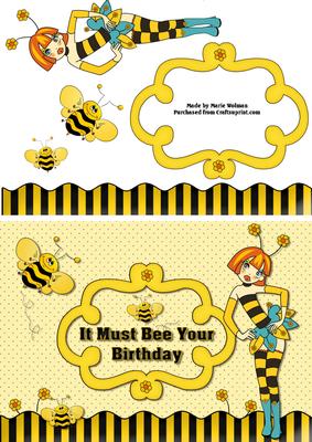 Buzy Bee Birthday Card - CUP378023_1294 | Craftsuprint