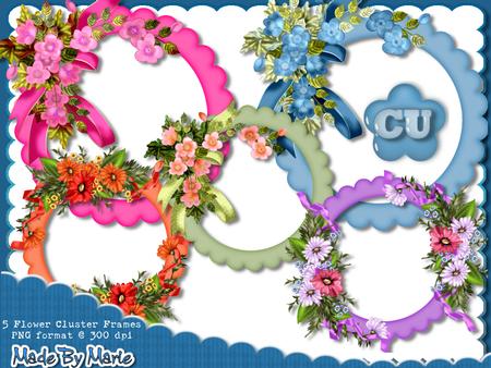 Floral Cluster Frames - CUP452017_1294 | Craftsuprint